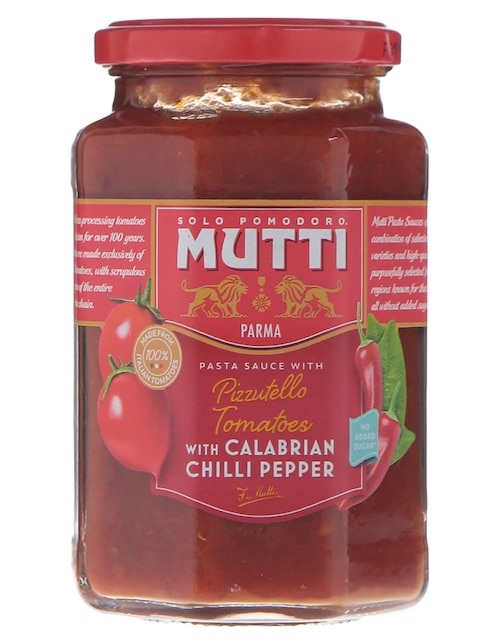 Salsa pasta sabor tomate Mutti Con Pizzutello Tomatoes y Clabrian ...