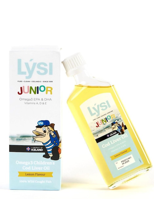 Omega 3 Lysi Jr Aceite de Hígado de Bacalao Lysi sabor limón 1