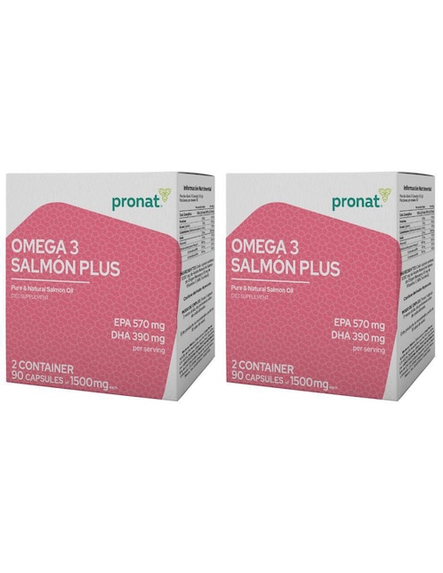 Omega 3 Salmón Plus Pronat con dha, epa y vitamina e 1