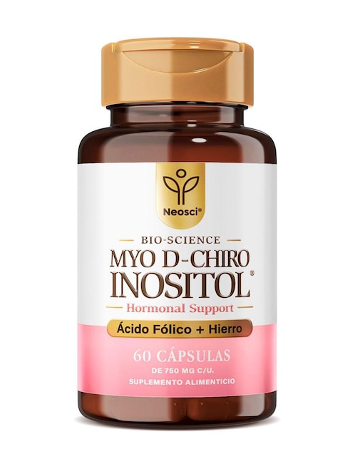 Mio D-Chiro Inositol Neosci con Ácido Fólico + Hierro Naturelab de 60 ...