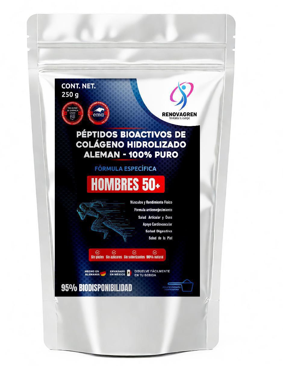 Péptidos Bioactivos de Colágeno Hidrolizado Aleman Puro Hombres 50 ...